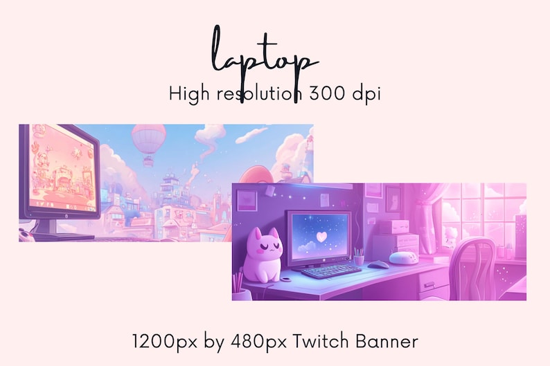 Twitch Banner| Twitch Background|monitor | Multicolor Gradient| Twitch ...
