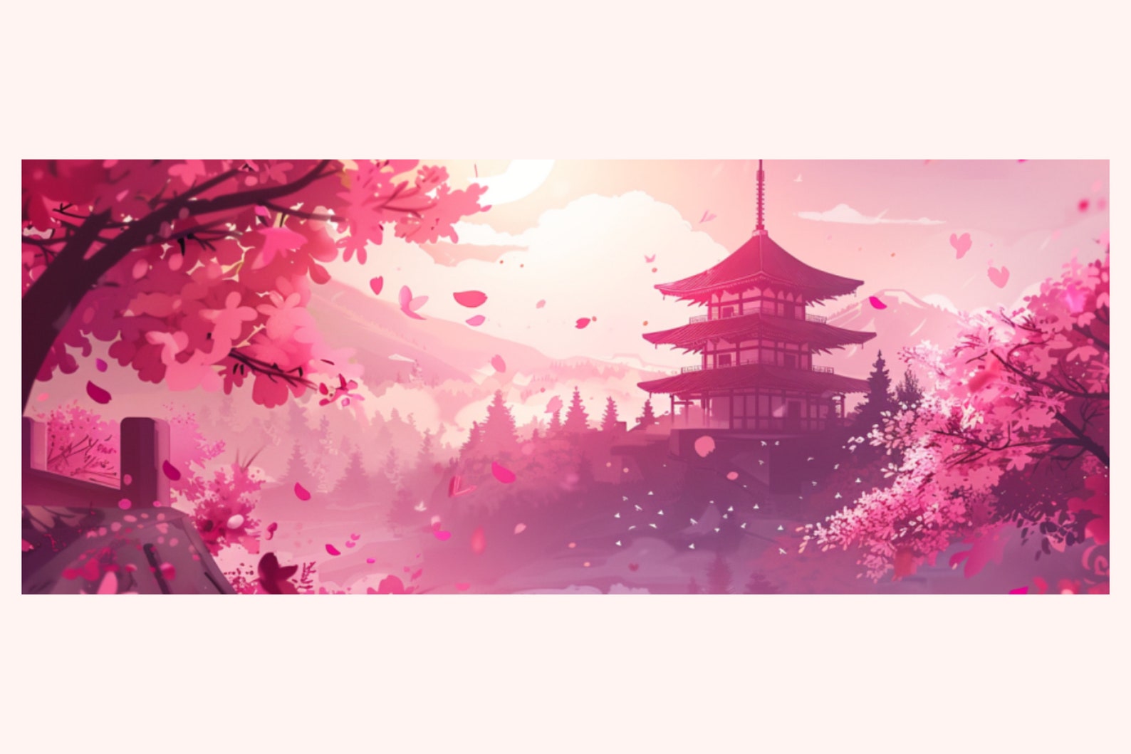Sakura Cherry Blossom Twitch Banner|twitch Background| Cute Twitch ...