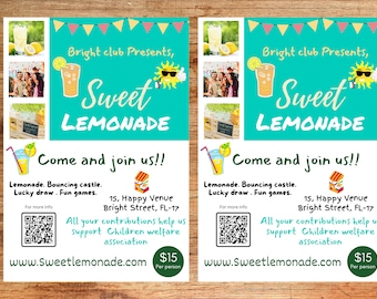 Lemonade Stand Editable Flyer - Etsy