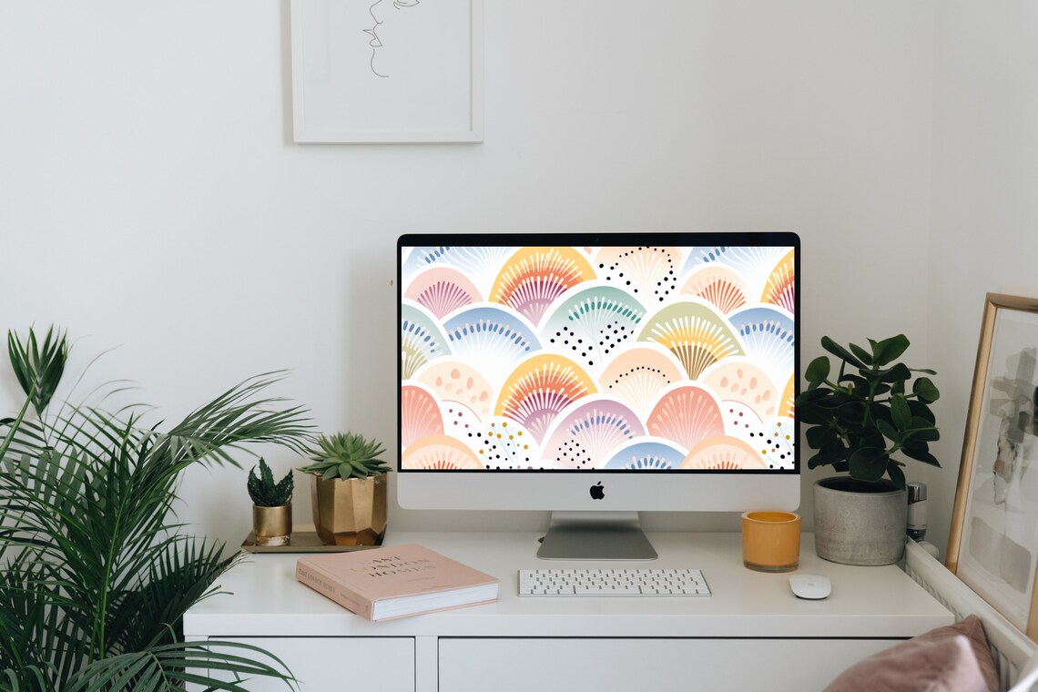 4 Boho Rainbow Desktop Wallpaper Computer Wallpaper Mac Windows Sky ...