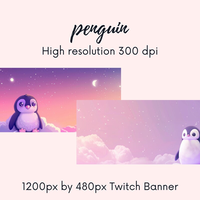 Penguin Banner - Etsy