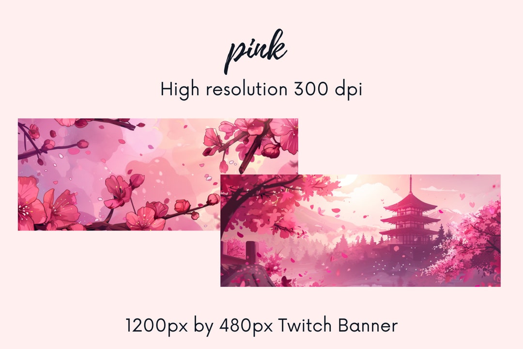 Sakura Cherry Blossom Twitch Banner|twitch Background| Cute Twitch ...