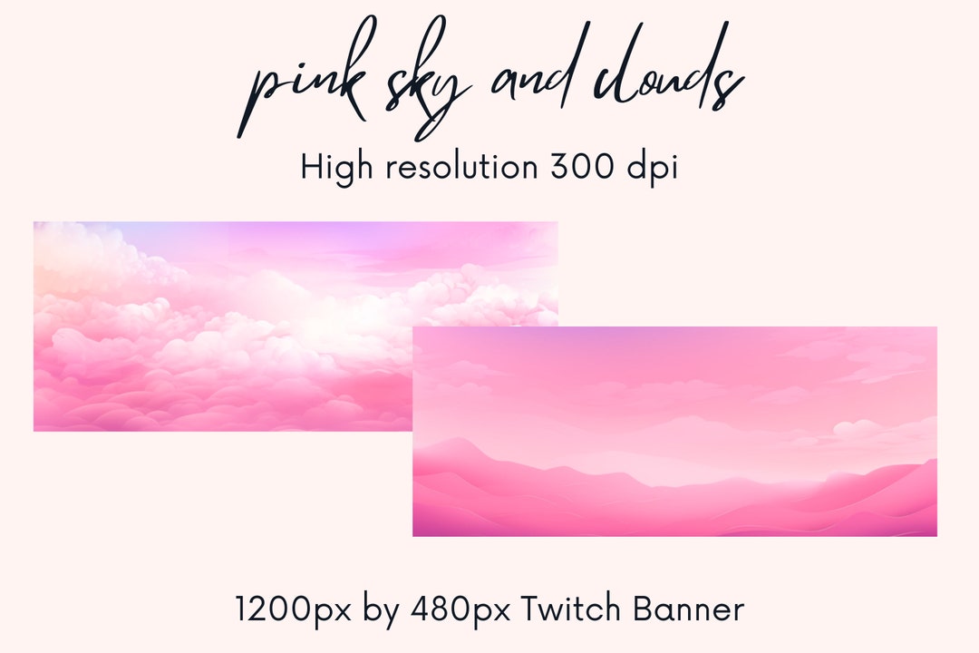Pink Twitch Banner| Twitch Background| Multicolor Gradient| Twitch ...