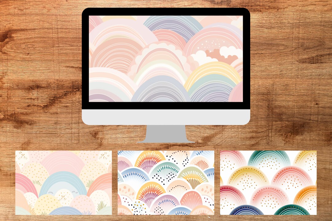 4 Boho Rainbow Desktop Wallpaper Computer Wallpaper Mac Windows Sky ...