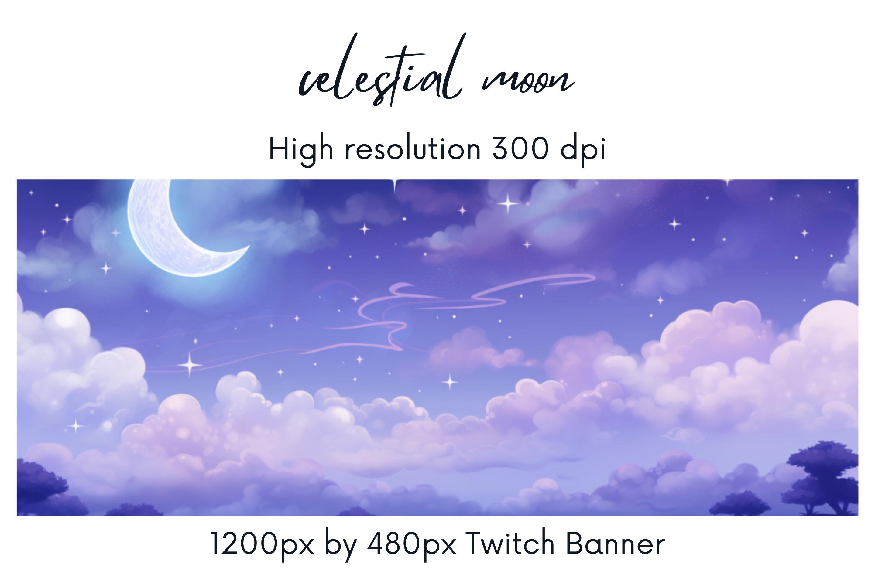 Twitch Banner| Twitch Background| Night Sky Twitch Background | Twitch ...