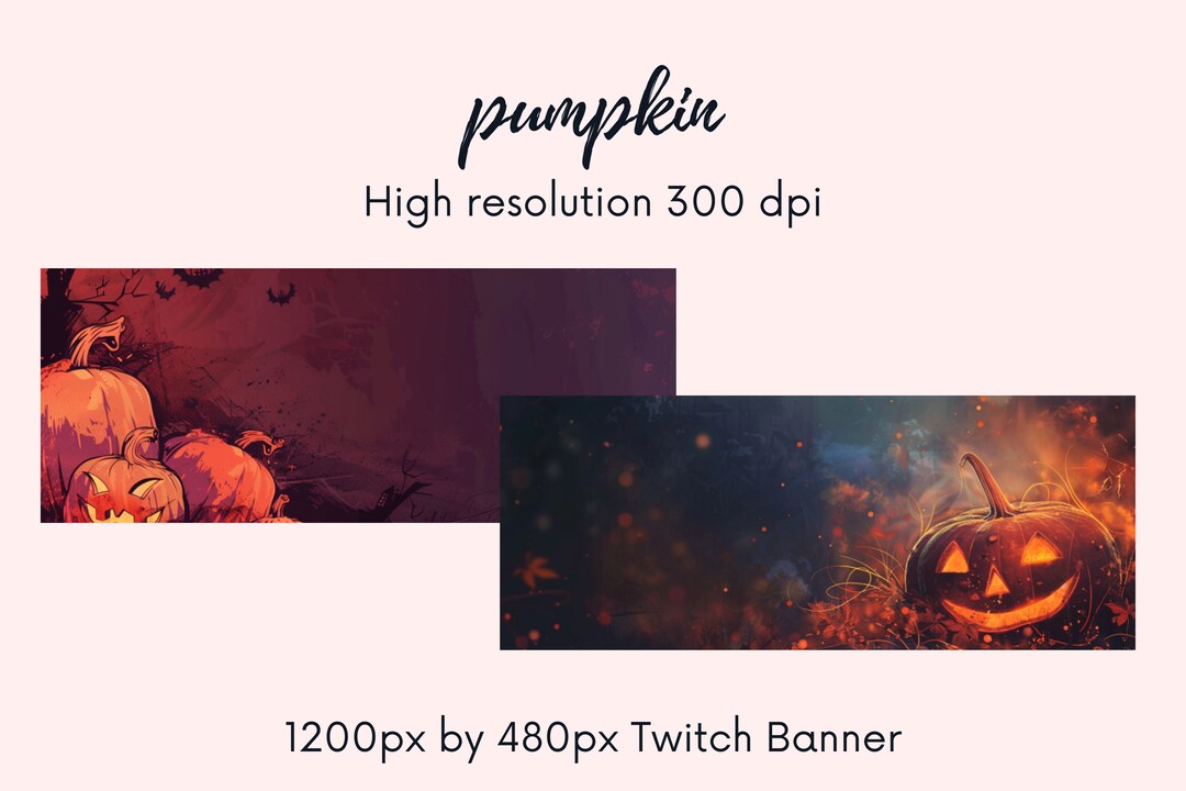 Pumpkin Twitch Banner| Twitch Background| | Twitch Profile |thunderstormy View| Purple |twitch ...