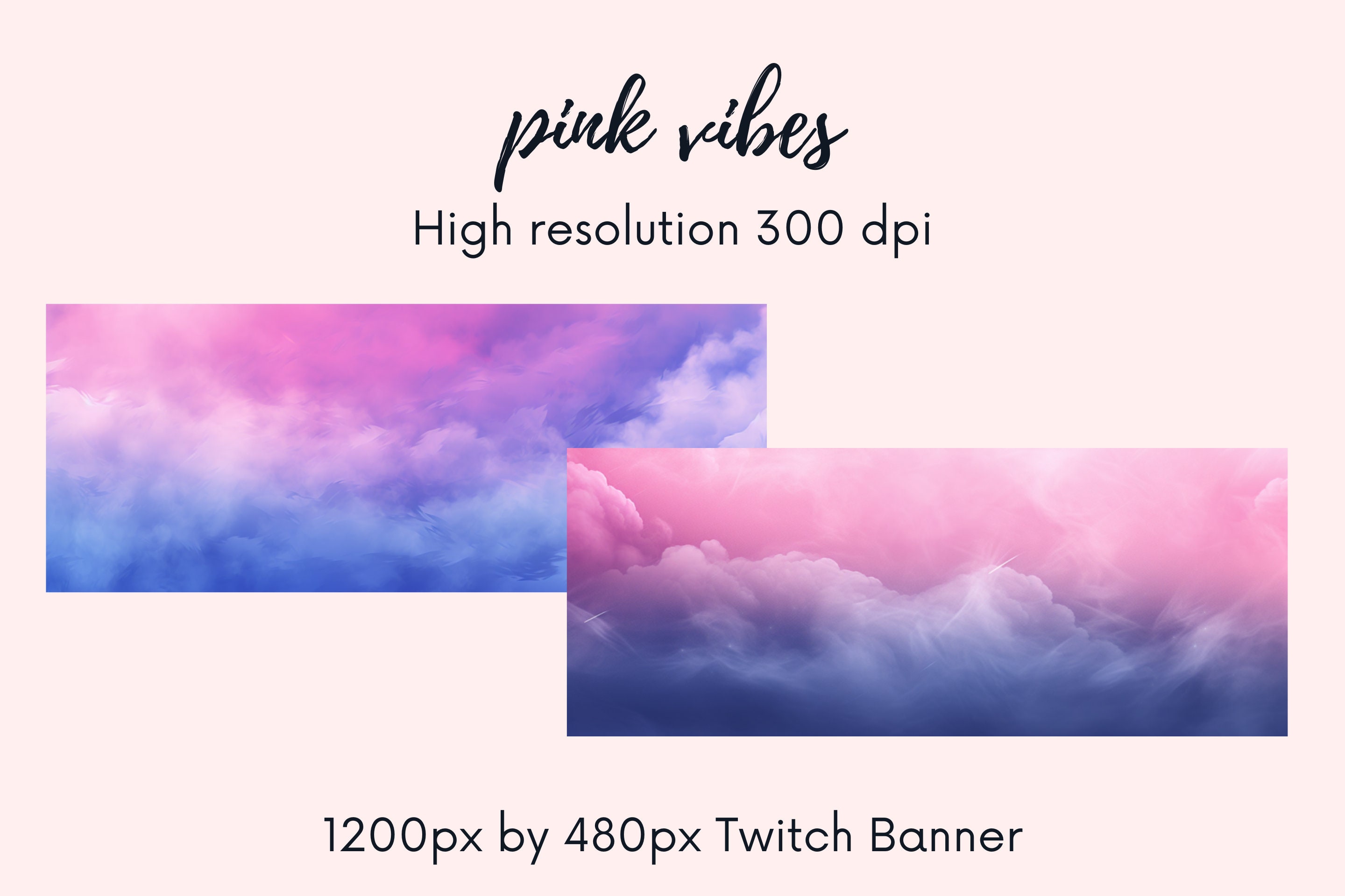 Pink Twitch Banner Twitch Background Cute Twitch Background - Etsy