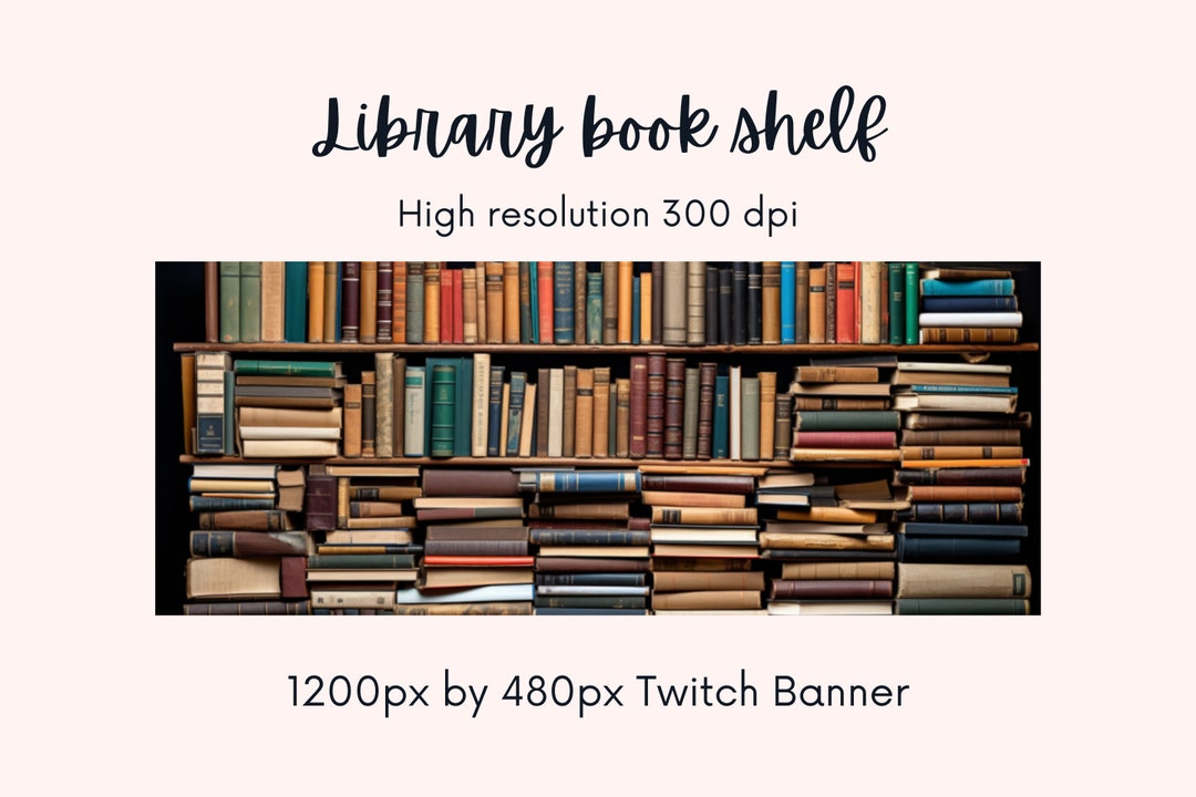 Books Twitch Banner Twitch Background Book Shelf Twitch - Etsy
