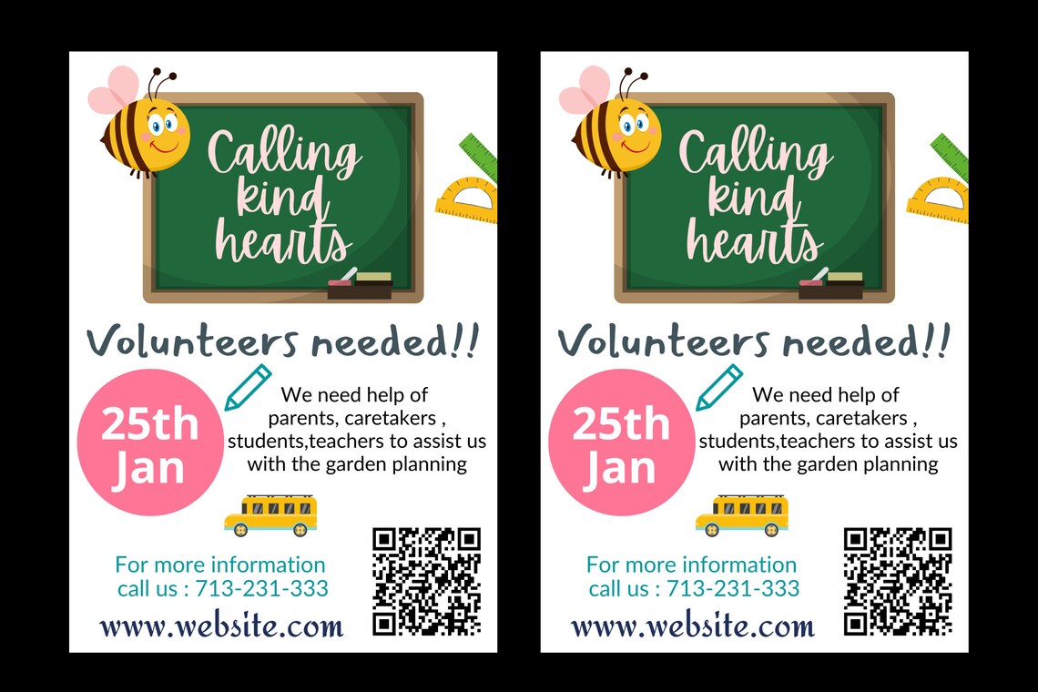 Volunteer Needed Flyer School Flyer Handout Pta Pto Event - Etsy Australia