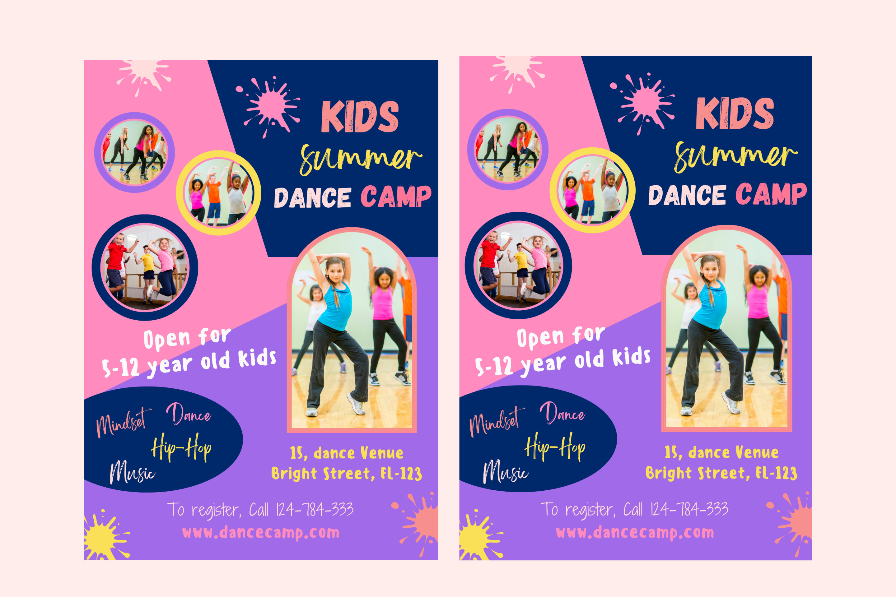 Kids Flyer| Kids Summer Dance Camp| Canva| Instant Download| Digital ...
