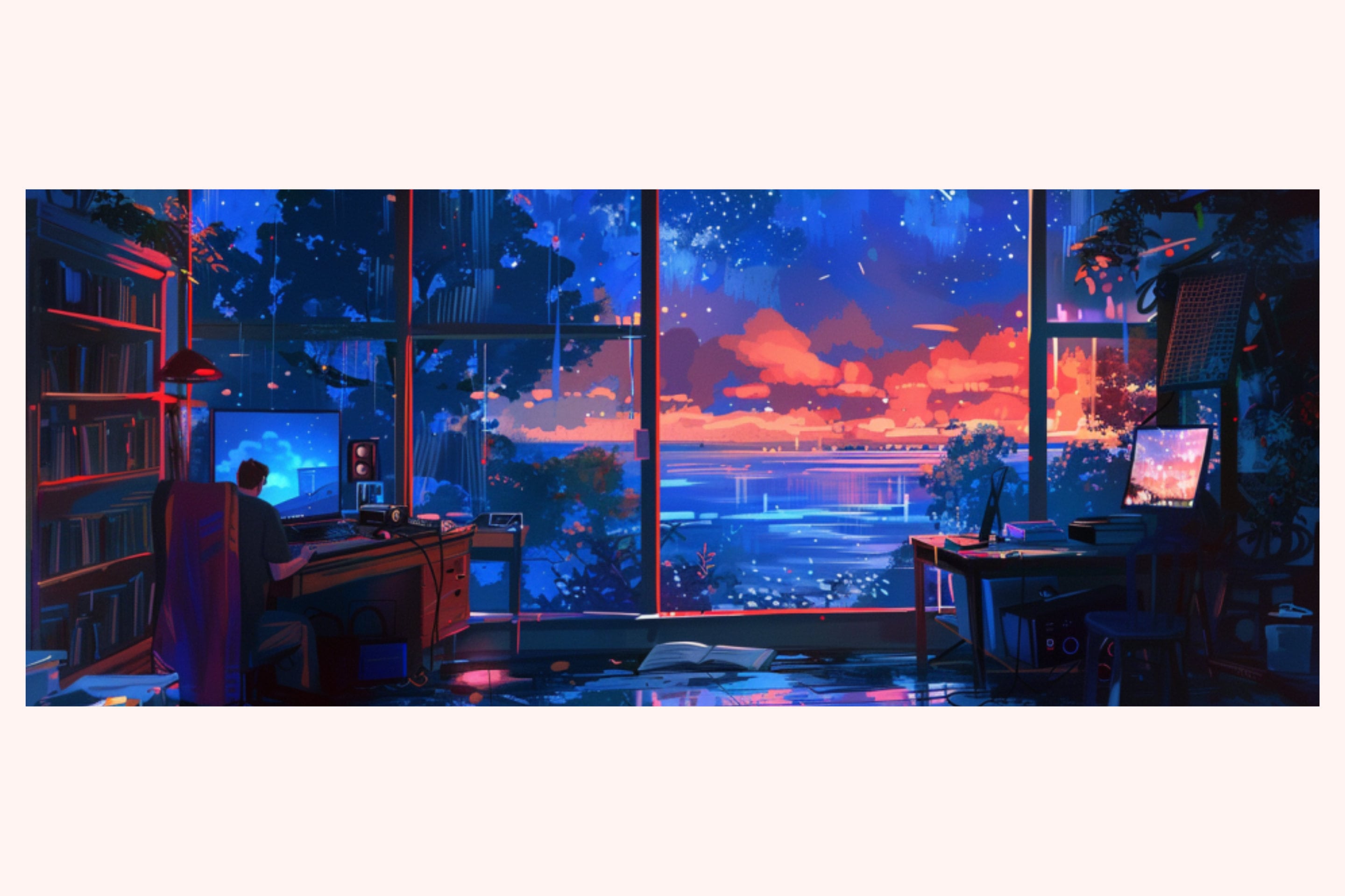 Lofi Twitch Banner| Twitch Background| | Twitch Profile |plant View ...