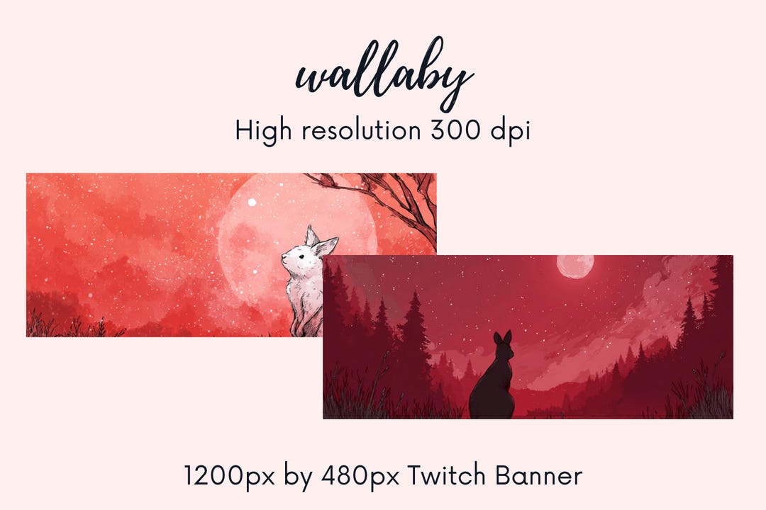 Wallaby Twitch Banner| Twitch Background| | Twitch Profile ...