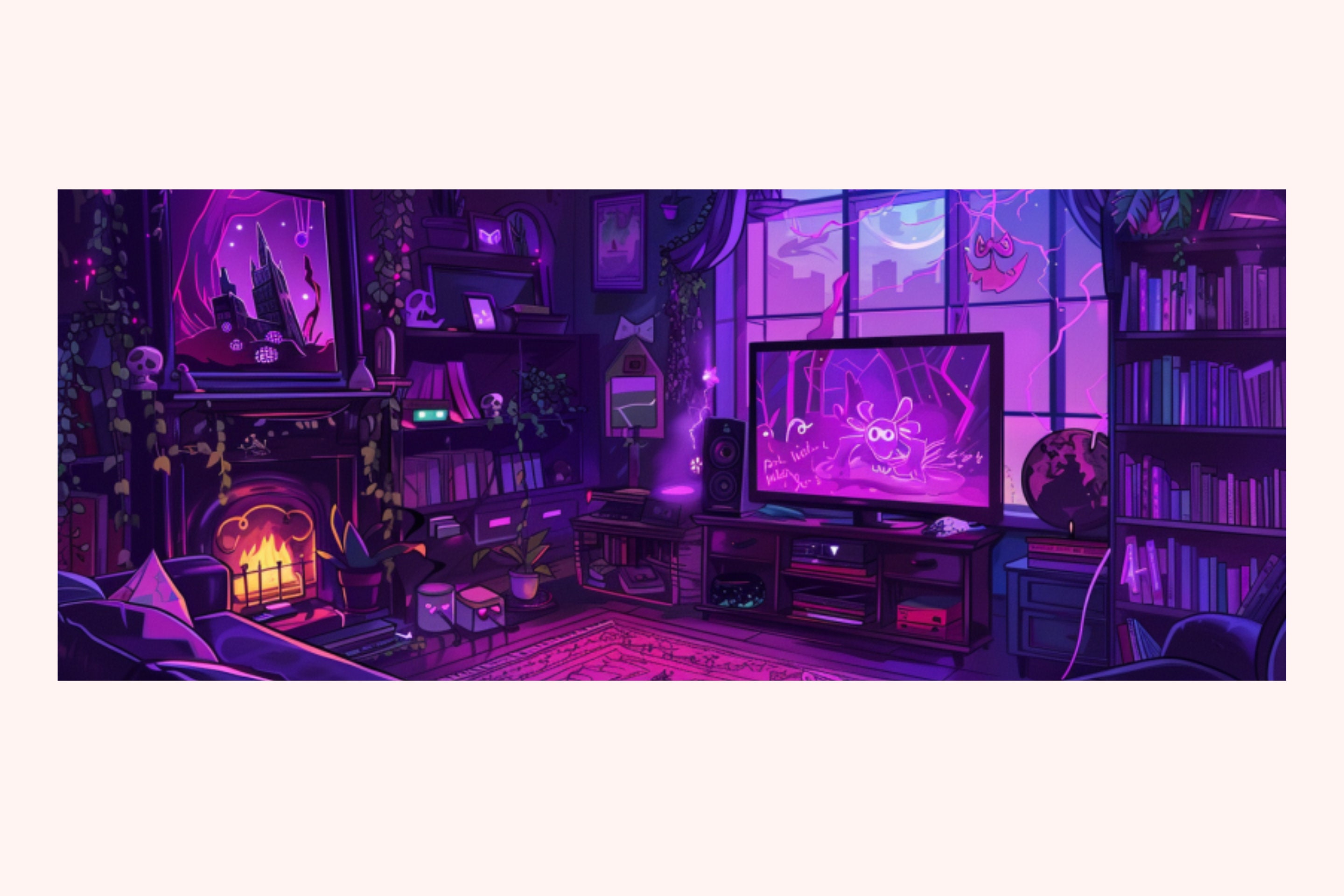 Room Twitch Banner| Twitch Background| | Twitch Profile |thunderstormy ...