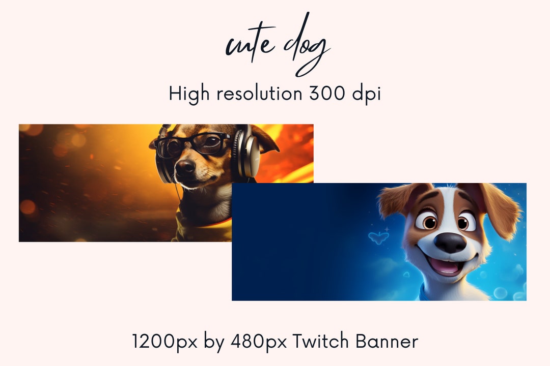 Dog Twitch Banner Twitch Background Multicolor Gradient - Etsy