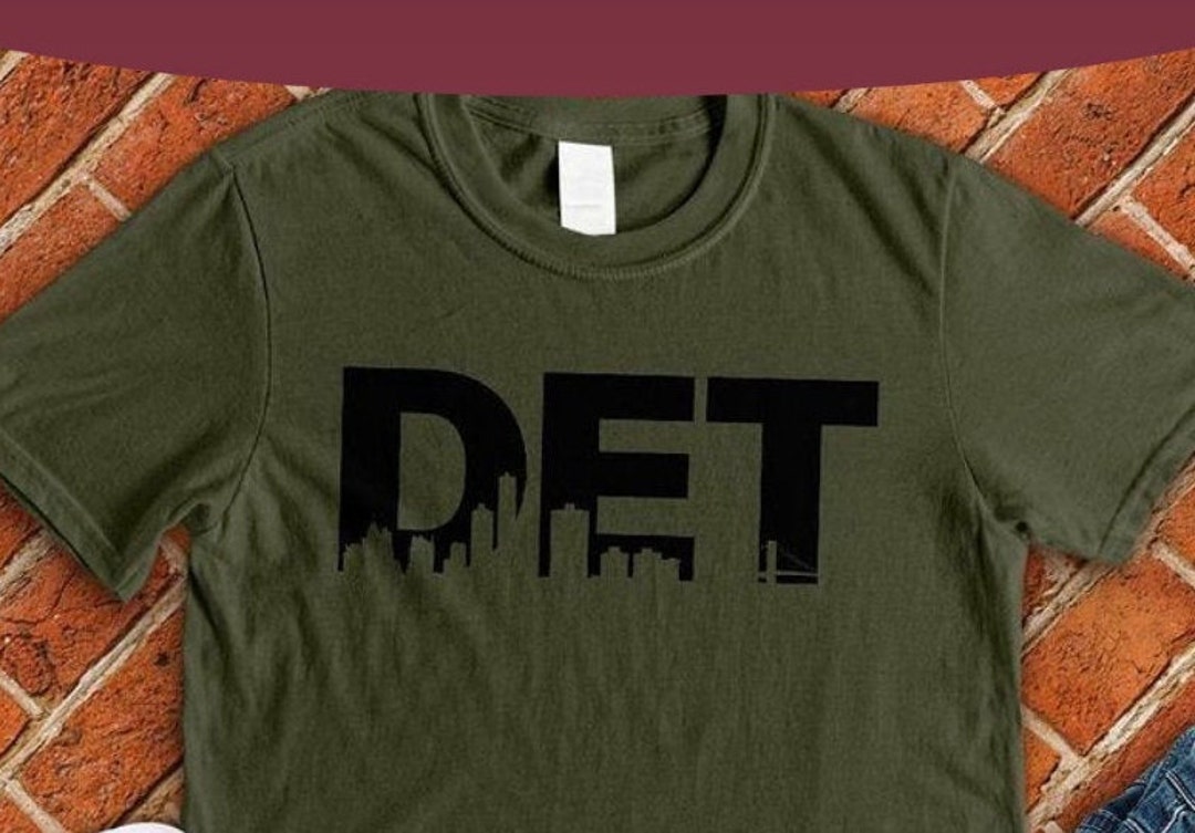 Detroit Skyline DET Shirt - Etsy