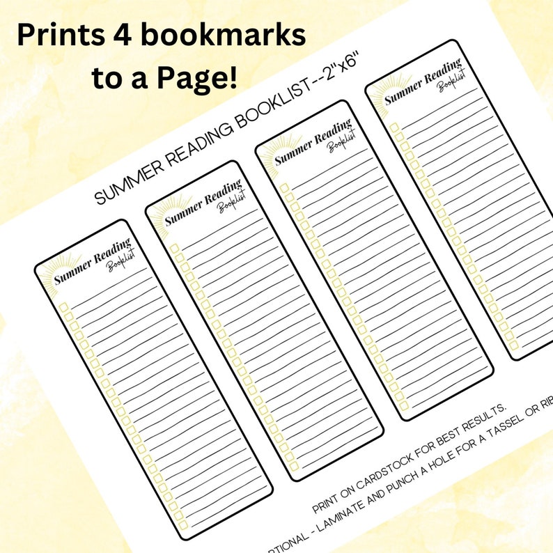 Summer Reading Booklist | Printable Bookmark Reading Tracker | Reading ...