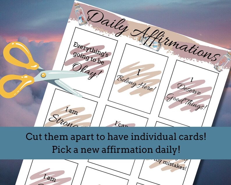 Printable Daily Affirmation Cards for Men Women Teens and - Etsy