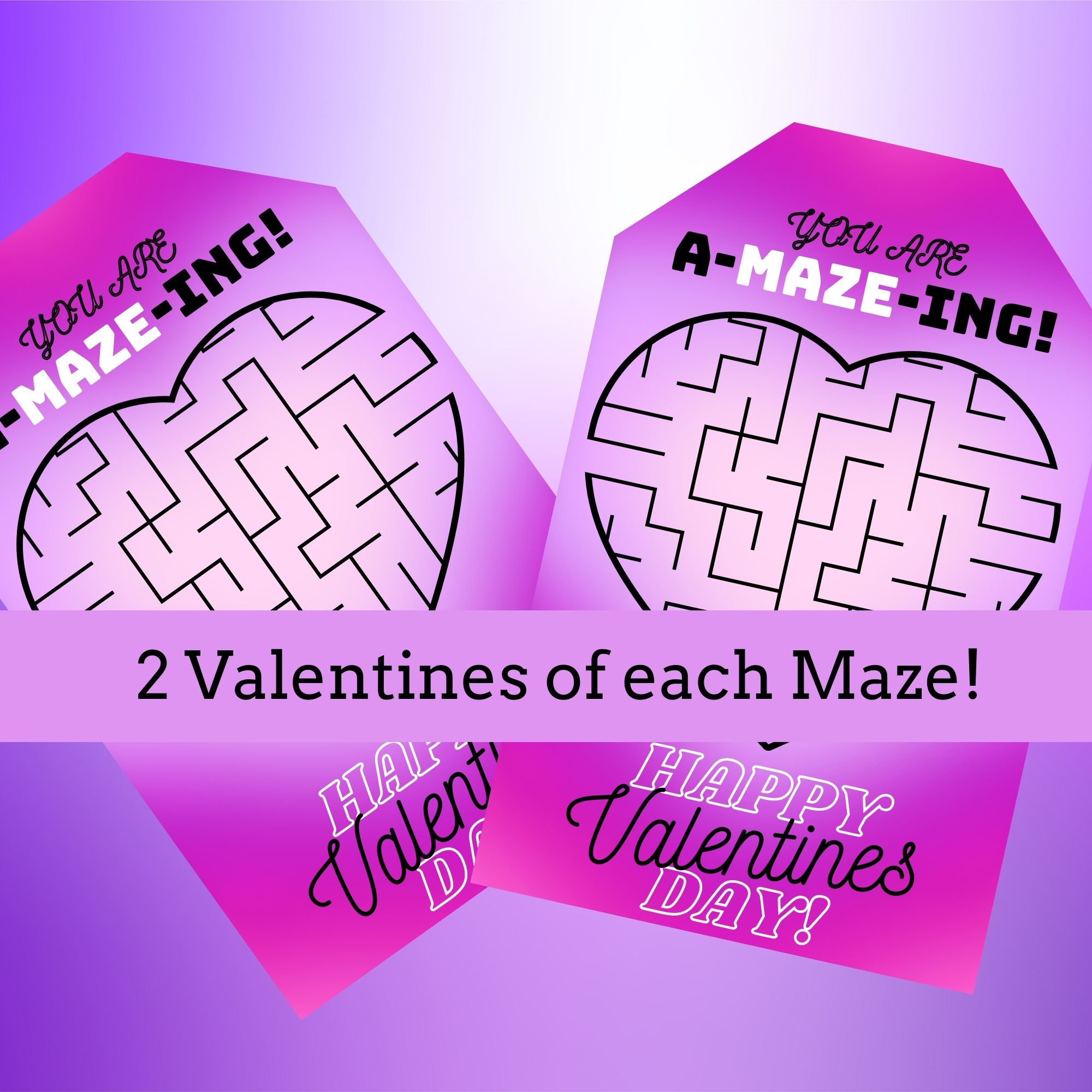 Printable Maze Valentine Cards | Printable A-maze-ing Valentine | Kids ...
