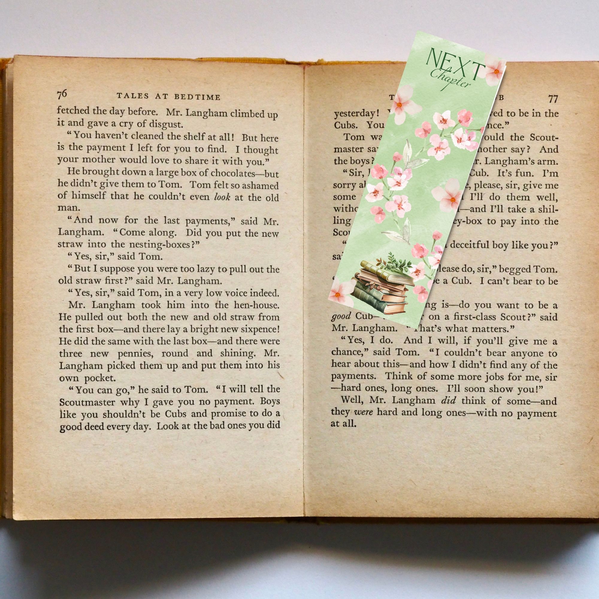 Stacked Books Printable Bookmarks for Book Lovers, Just One More ...