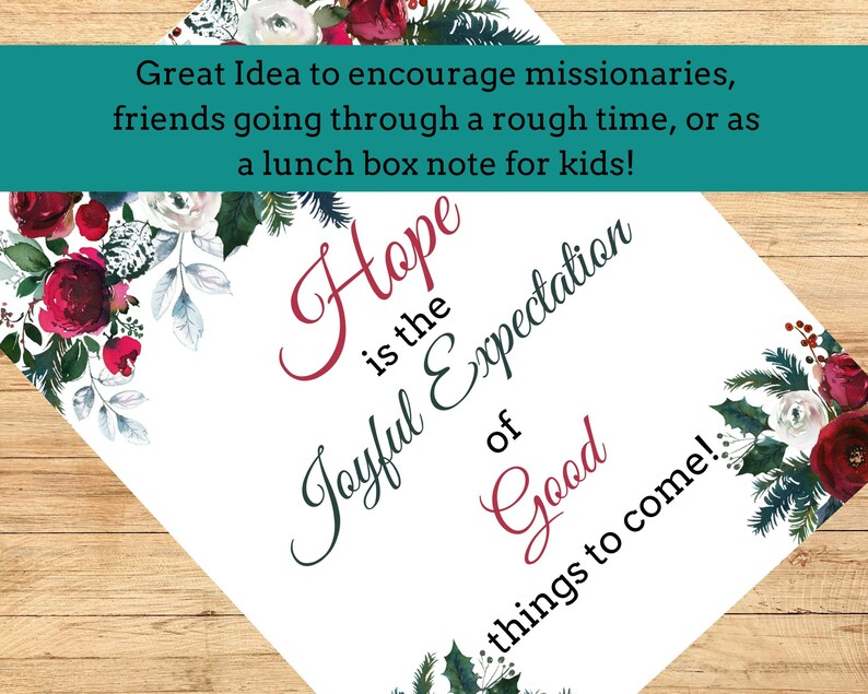 Hope Notes/inspiring and Positive Notes/printable Hope Signs/lds ...