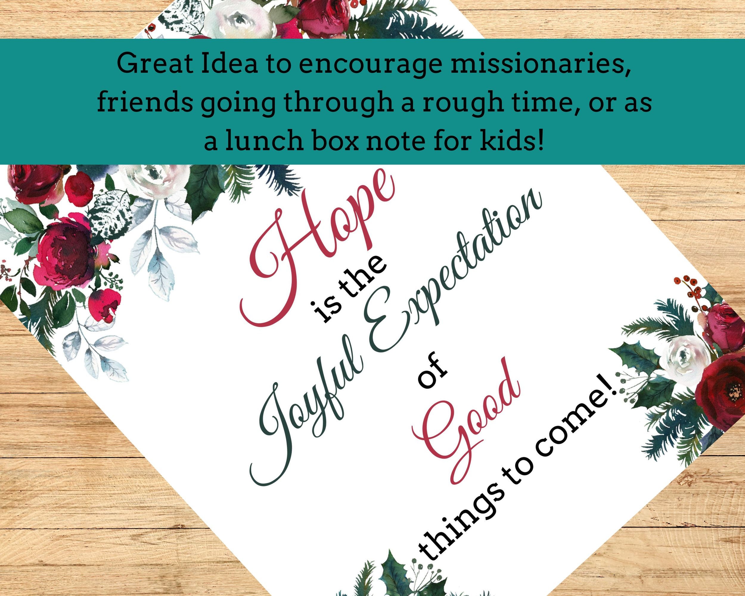 Hope Notes/inspiring and Positive Notes/printable Hope Signs/lds ...