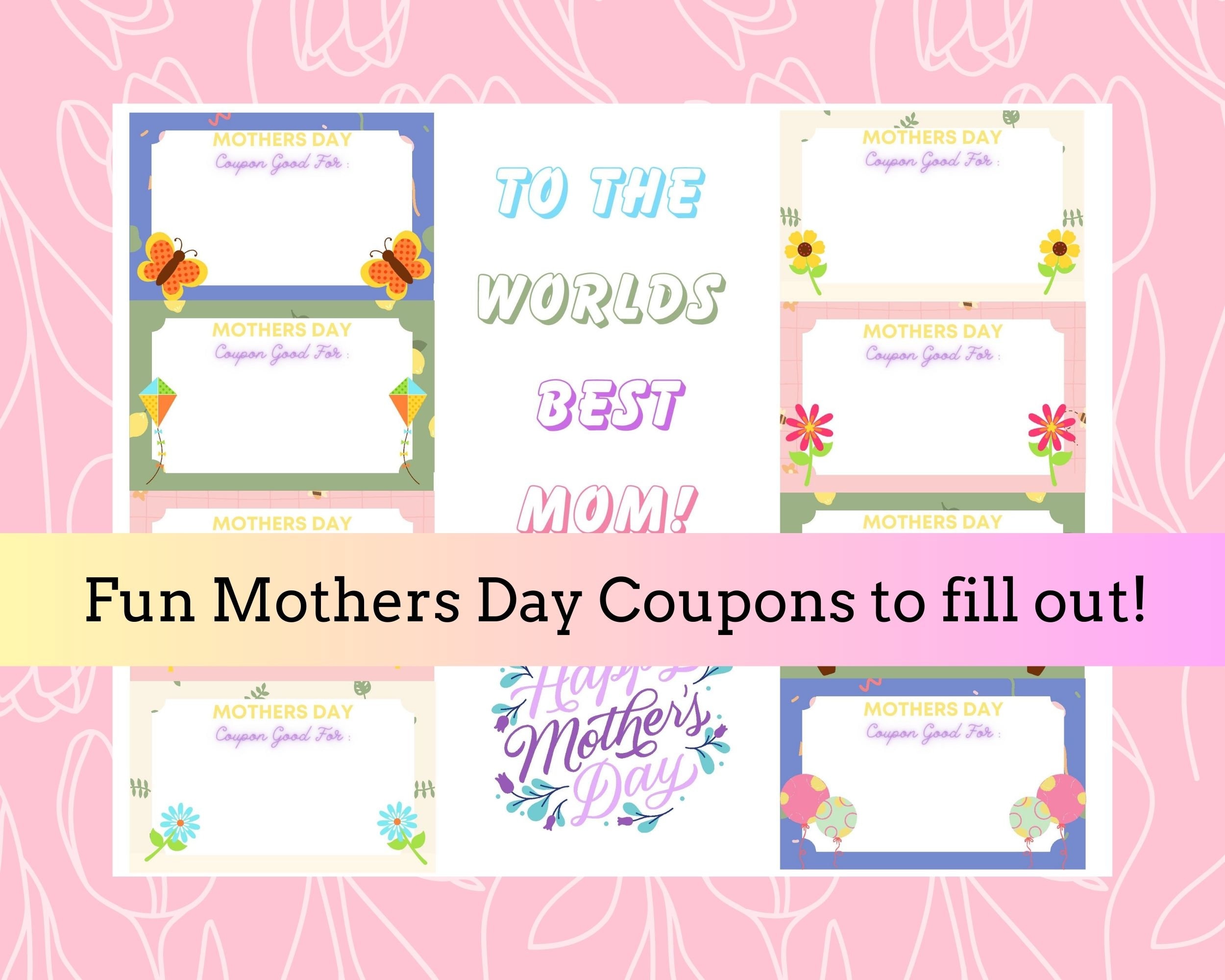 Printable Mothers Day Coloring Card From Kids Mothers Day Crafts From ...