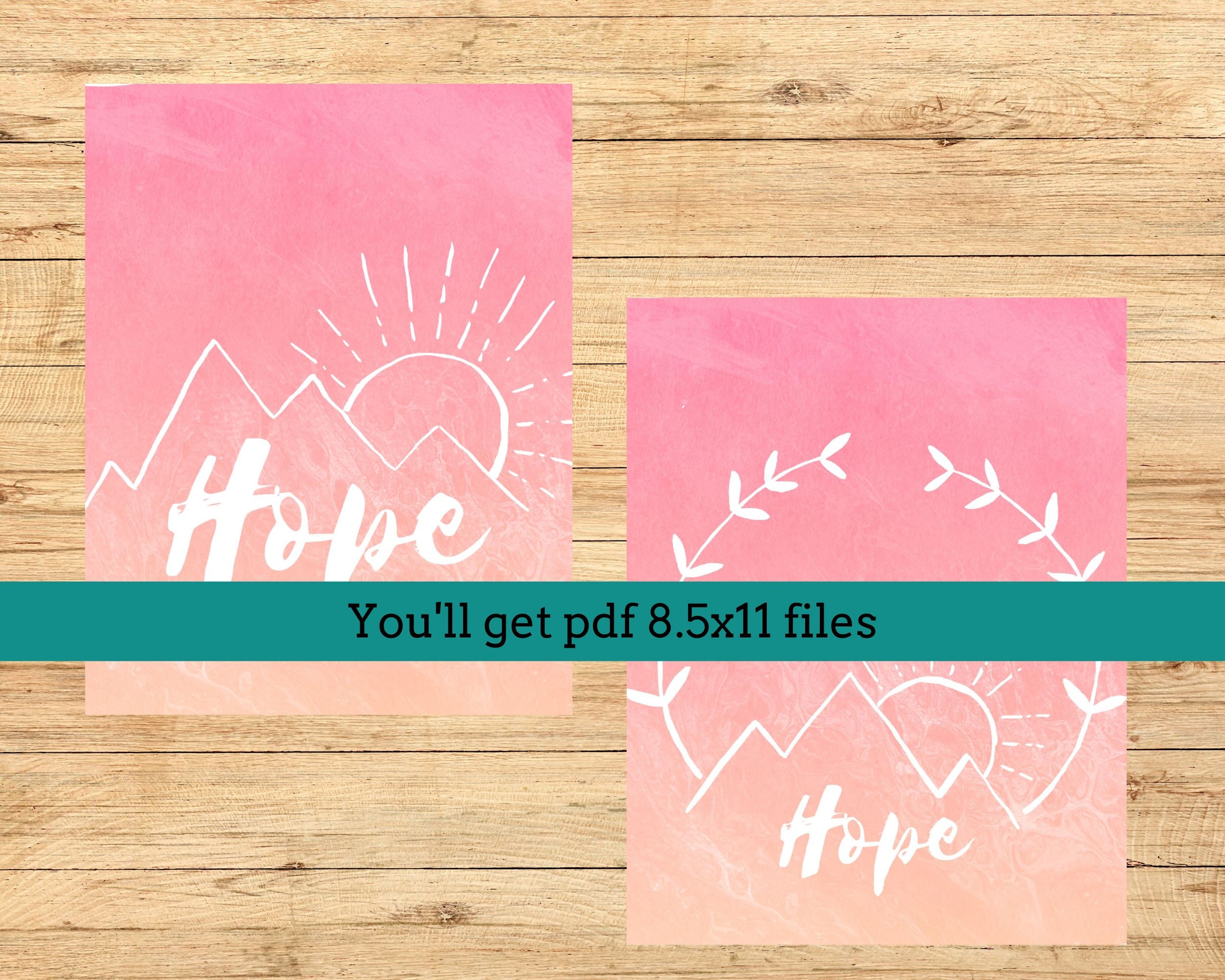 Hope Notes/inspiring and Positive Notes/printable Hope Signs/lds ...