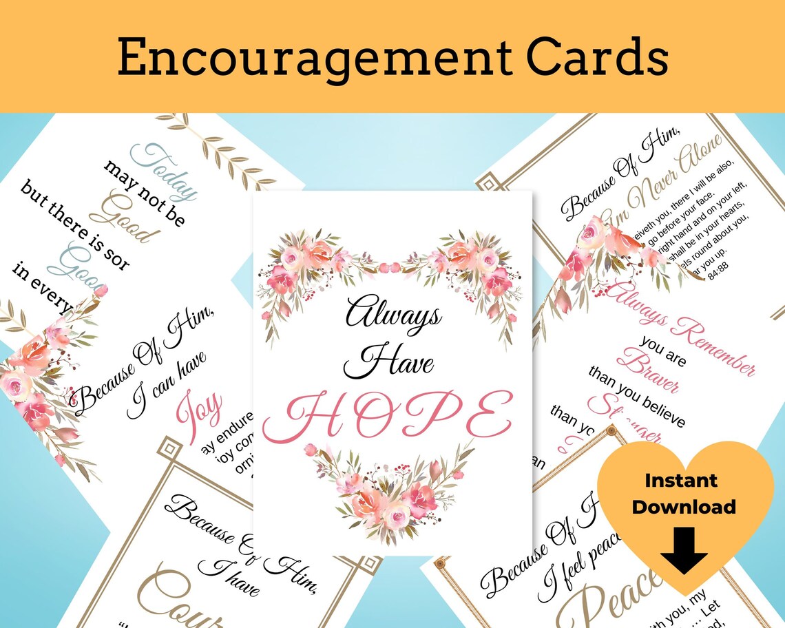 Encouragement Cards Bundle A/inspiring and Positive Notes/printable ...
