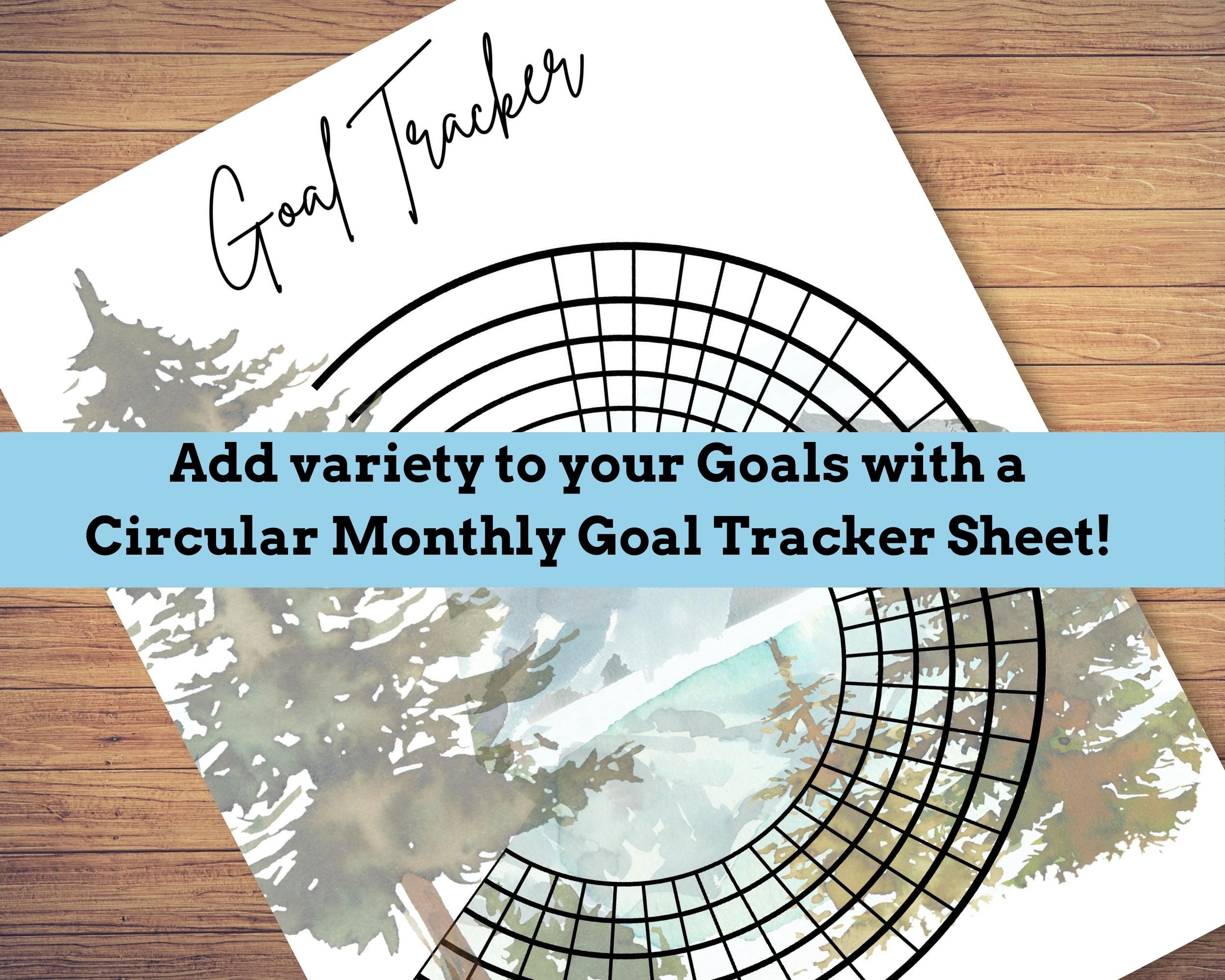 Mountain Goal/habit Tracker Bundle /printable Weekly, Monthly and ...