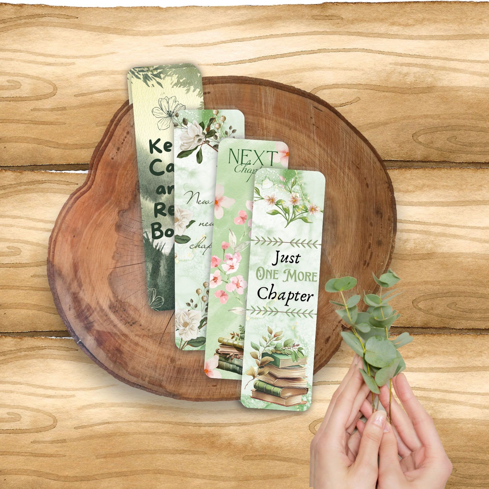 Stacked Books Printable Bookmarks for Book Lovers, Just One More ...