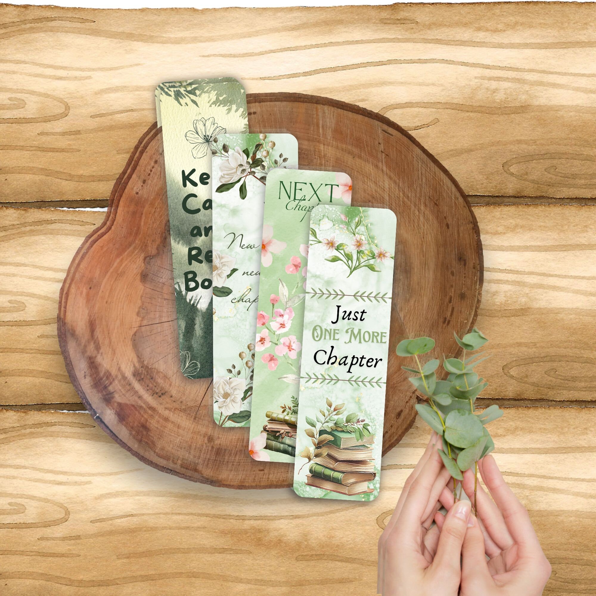 Stacked Books Printable Bookmarks for Book Lovers, Just One More ...