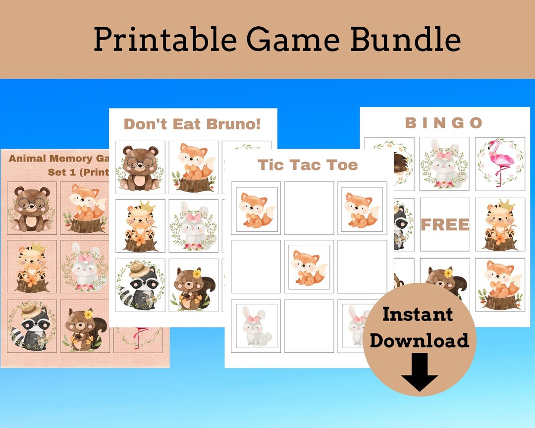 Kids Printable Games Bundle/classroom Games/kid Party Games/kids ...