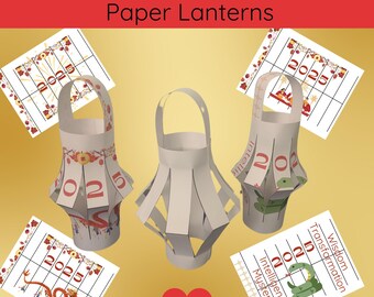 Chinese Lantern Template: Lunar New Year - Etsy