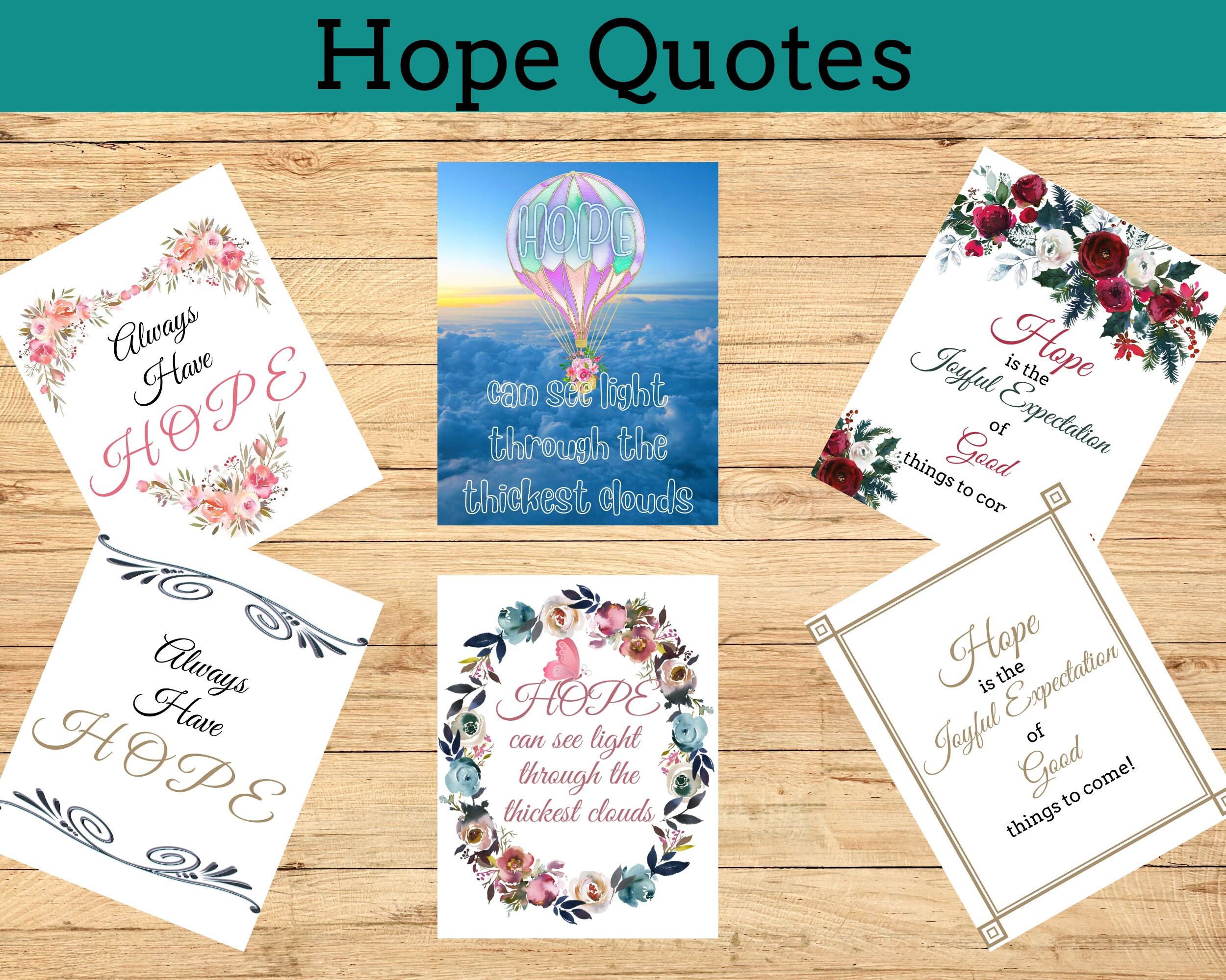Hope Notes/inspiring and Positive Notes/printable Hope Signs/lds ...