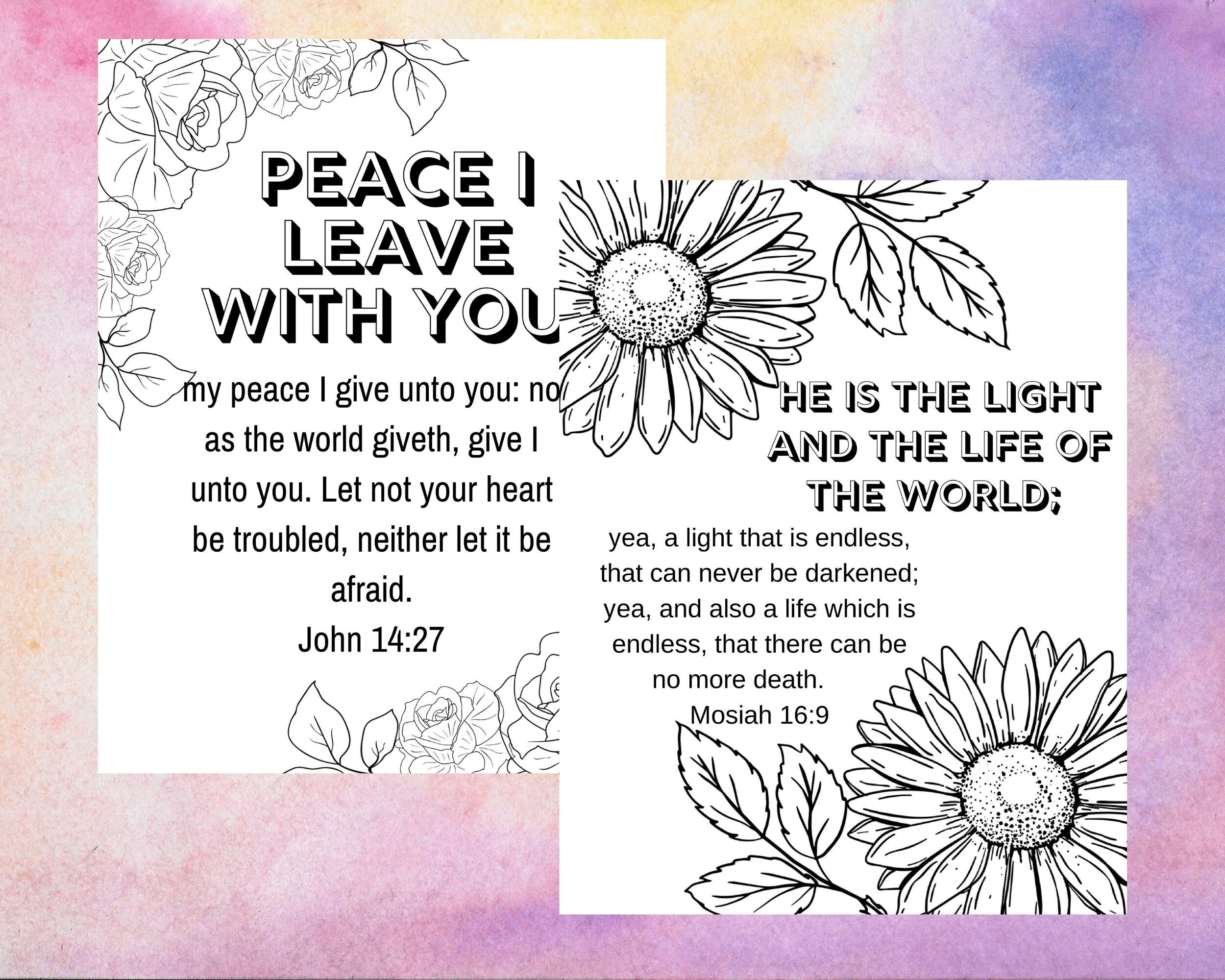 Easter Scriptures and Quotes Coloring Pages Printable/bible Verse ...