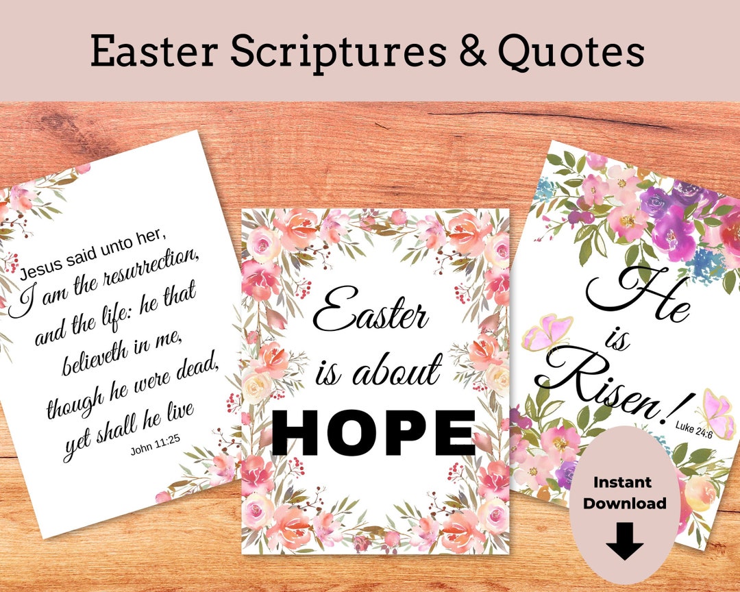 LDS Easter Scriptures and Quotes Printable | LDS Easter Décor | Easter ...