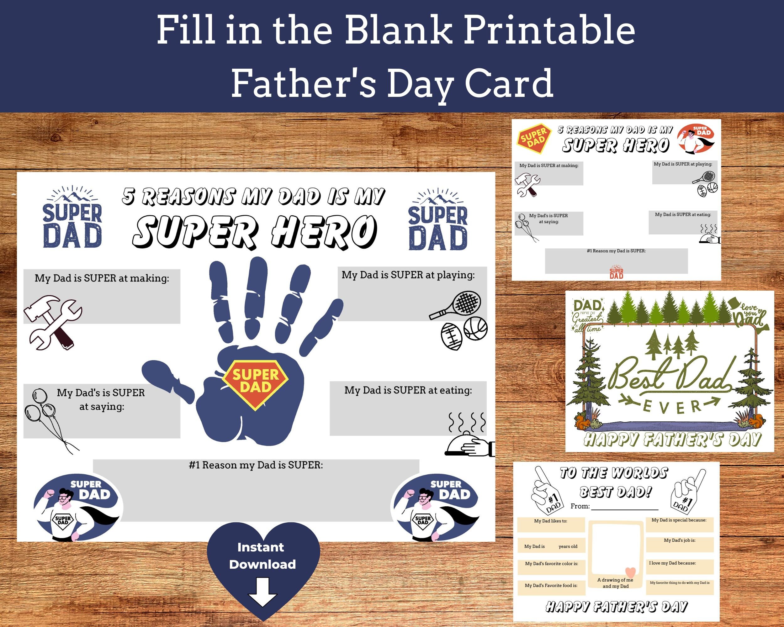 Fathers Day Printable Coloring Page Printable All About Dad Fill in ...