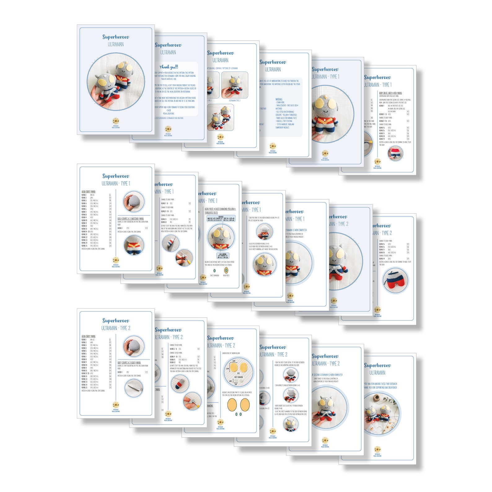 Superheroes: Ultraman [2-in-1 Pattern Bundle] [DIGITAL PATTERN Only ...