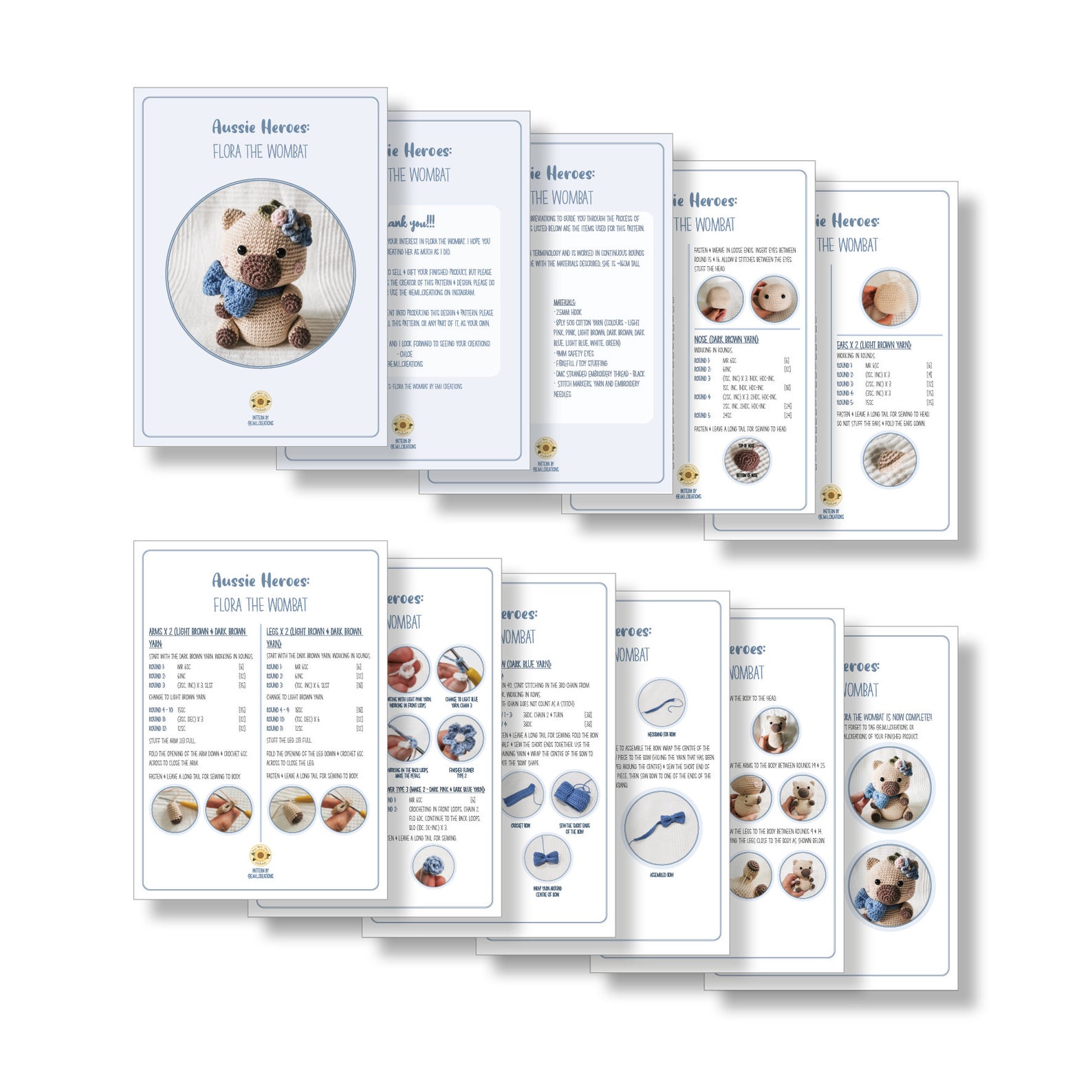 Aussie Heroes: the Family Pattern Bundle 5 Patterns DIGITAL - Etsy