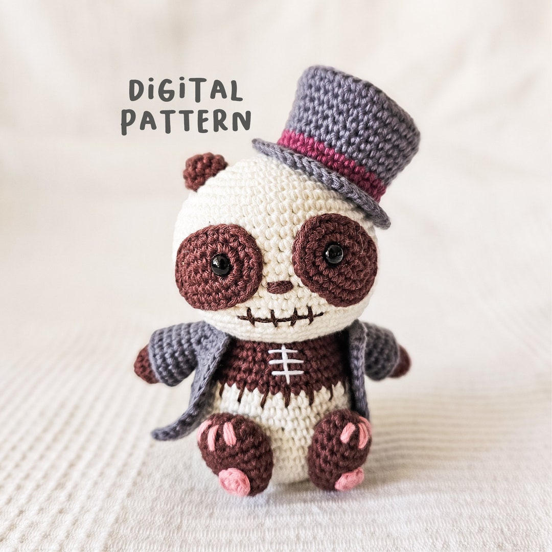 Halloween Critters in Costume: Skully the Skeleton Panda [DIGITAL PATTERN Only][downloadable ...