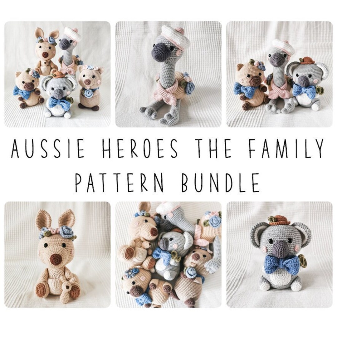 Aussie Heroes: the Family Pattern Bundle 5 Patterns DIGITAL - Etsy
