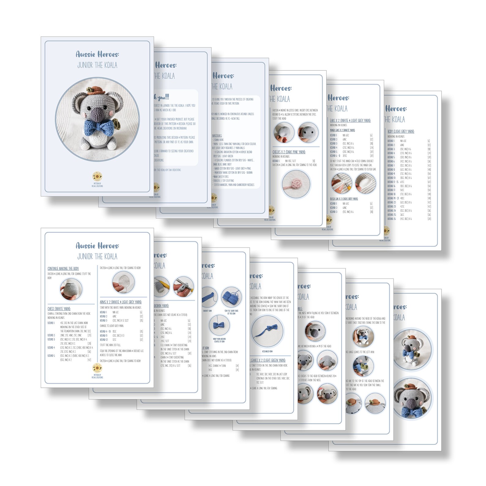 Aussie Heroes: the Family Pattern Bundle 5 Patterns DIGITAL - Etsy