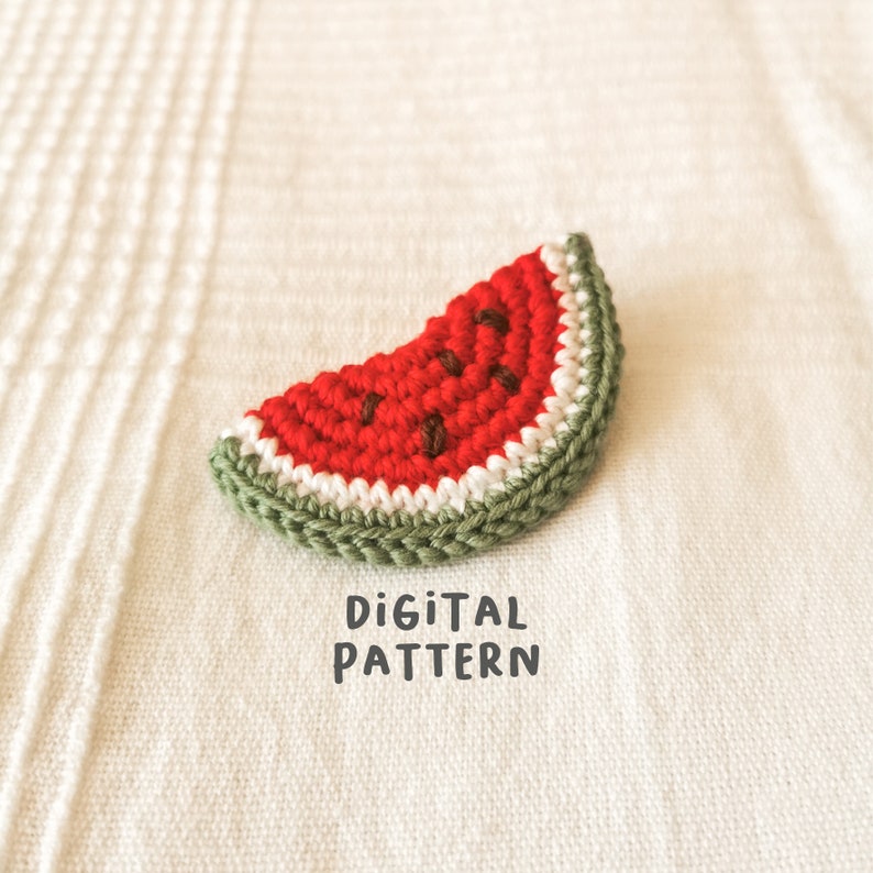 Fruity Brooches - Watermelon [DIGITAL PATTERN ONLY] - Etsy