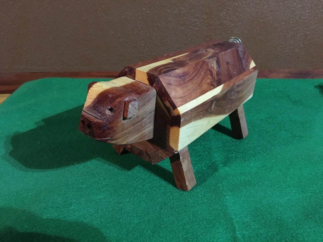 Cedar Piggy Bank - Etsy
