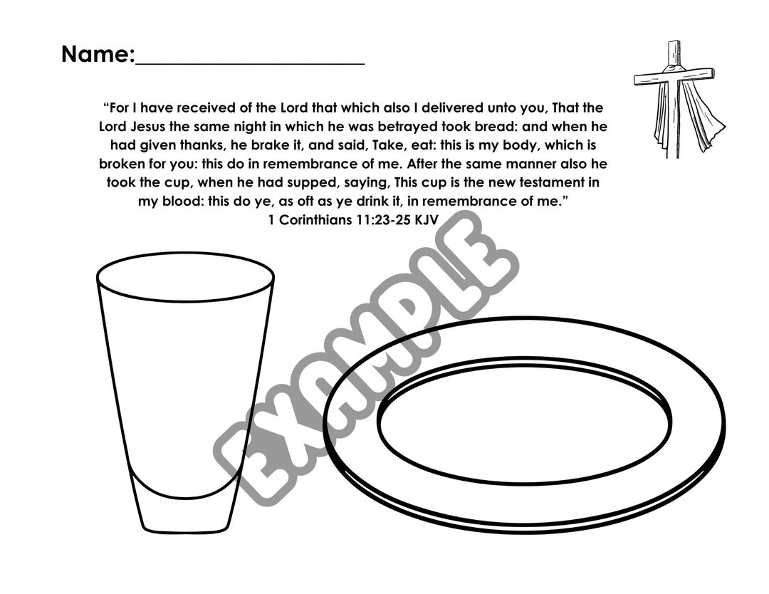 Communion Coloring/activity Sheet PDF Printable - Etsy