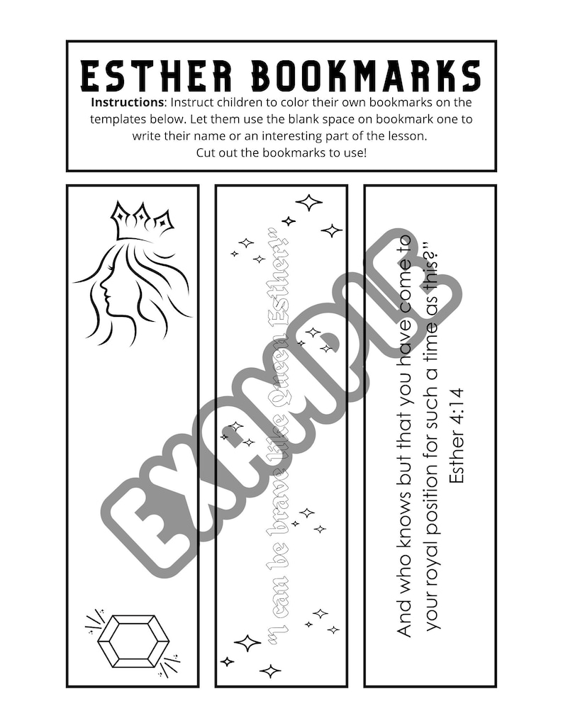 Queen Esther Sunday School Lesson Plan for Kids | Bible Story Activity ...