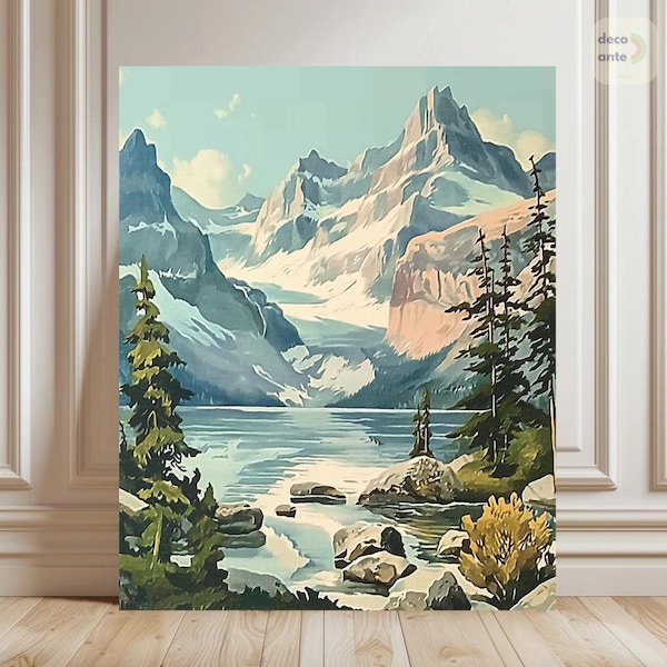 Glacier National Park Paint by Number - Etsy