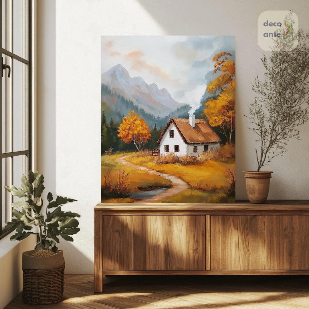 Paint by Numbers Cozy Autumn Cabin | Vintage Farmhouse Cottage ...