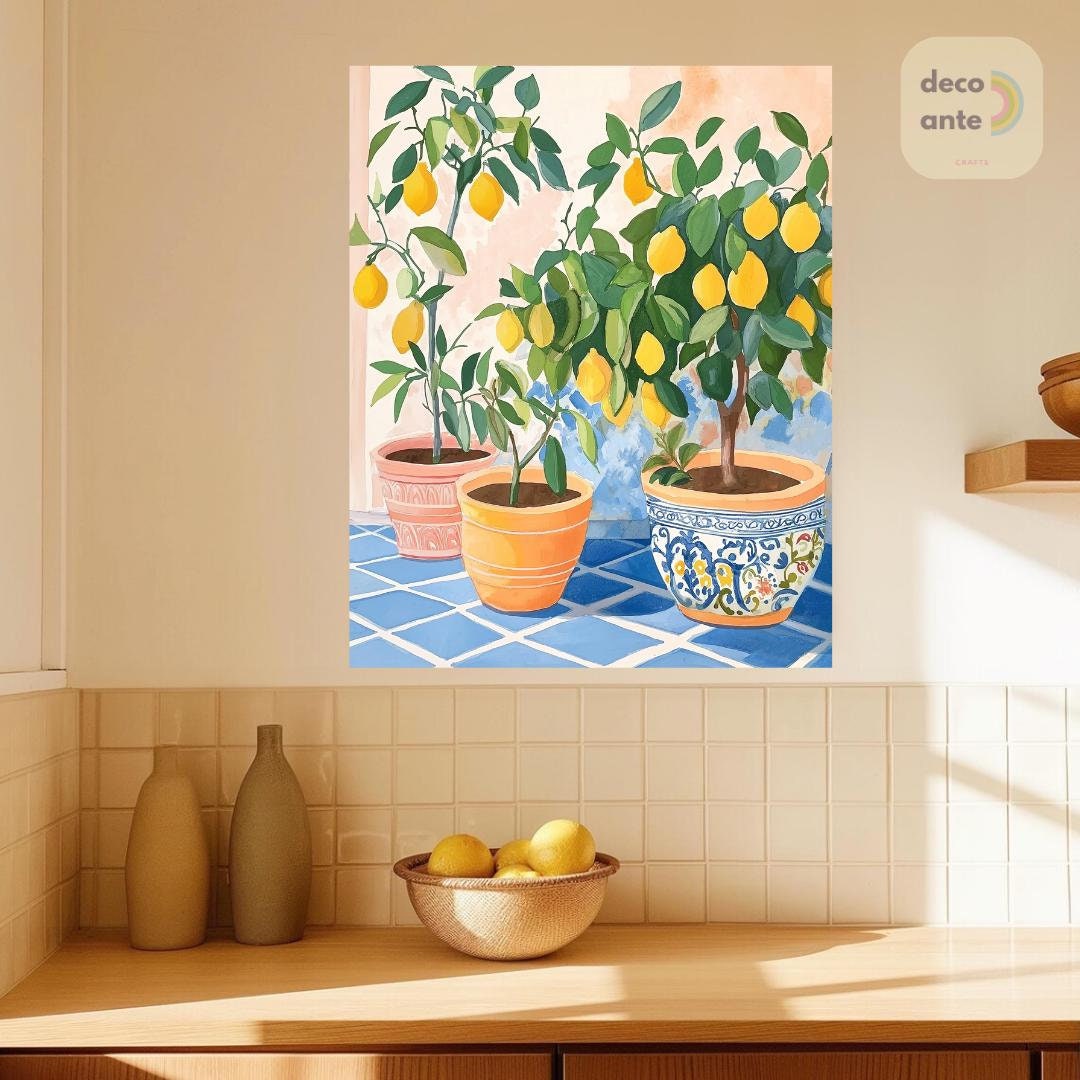 Paint by Numbers Lemon Tree | Mediterranean Potted Plant Lemon Tree ...