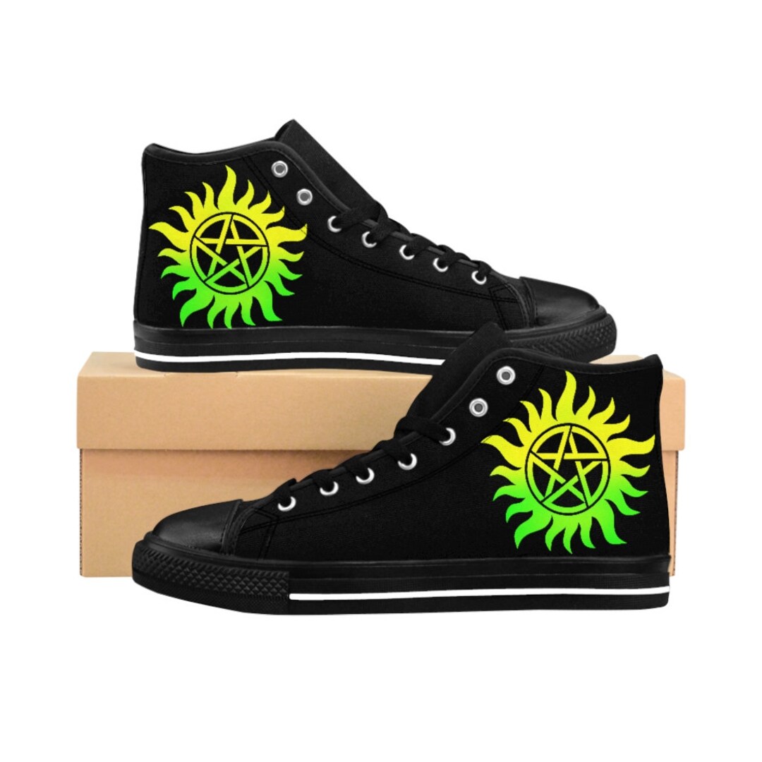 Supernatural Shoes Yellow to Green Shift Unisex High-top Sneakers | SPN ...